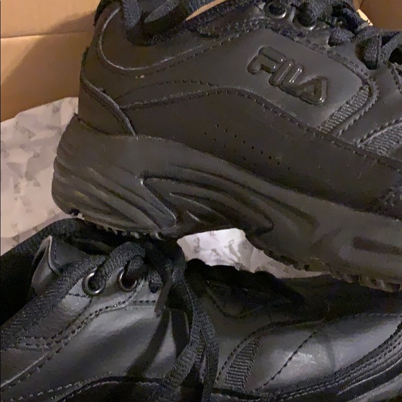 Shoes | All Black Fils | Poshmark